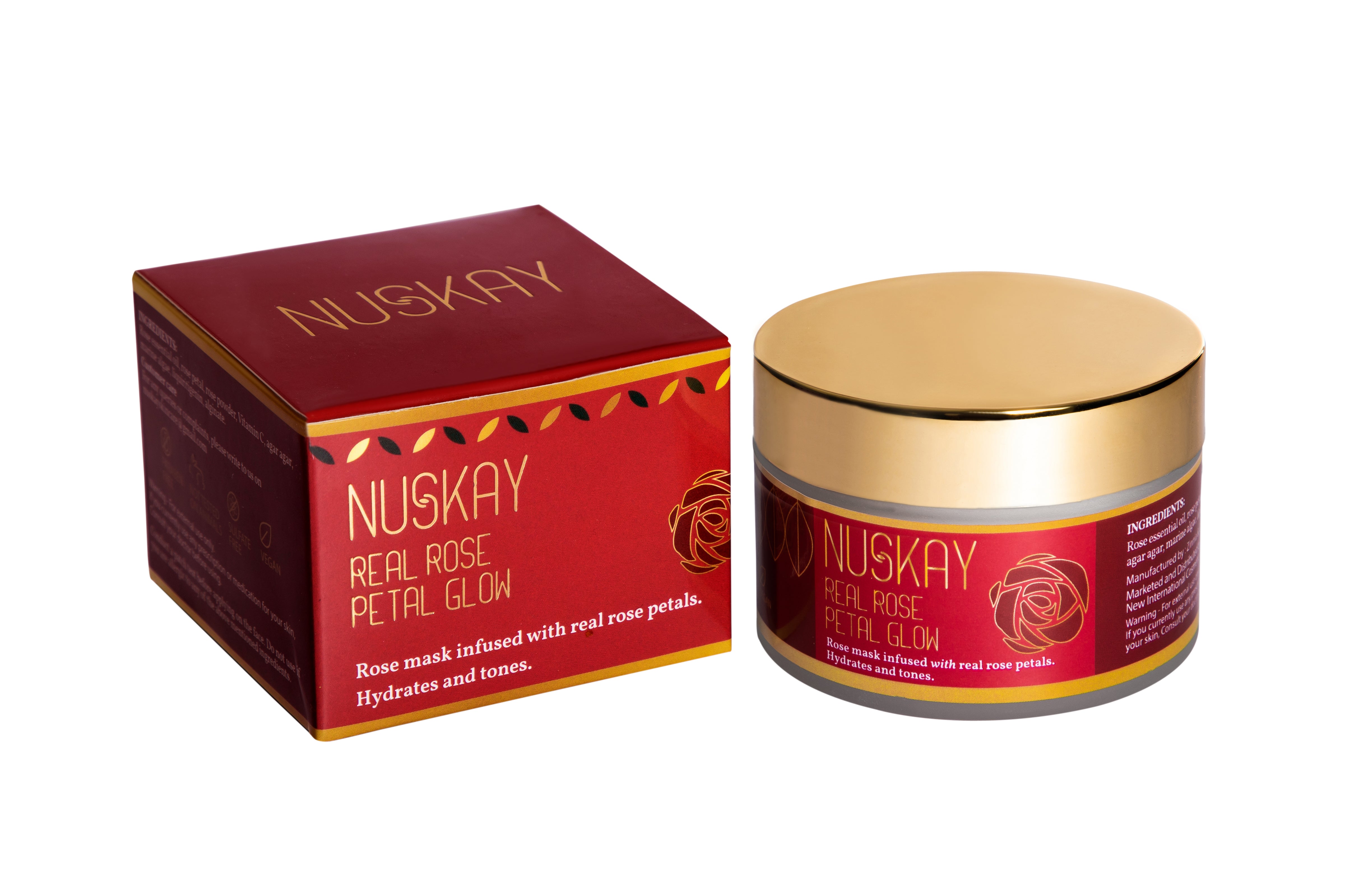 Nuskay Real Rose Petal Glow Face Mask